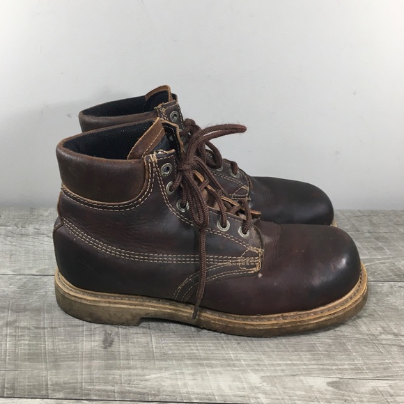 Iron Age | Shoes | Iron Age 695 Brown Steel Toe Work Industrial Lace Up ...